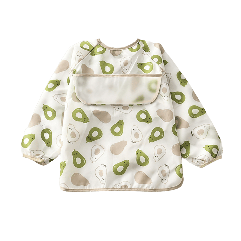 Baby & Toddler Apron Smock Bib With Long Sleeves & Colour Patterns